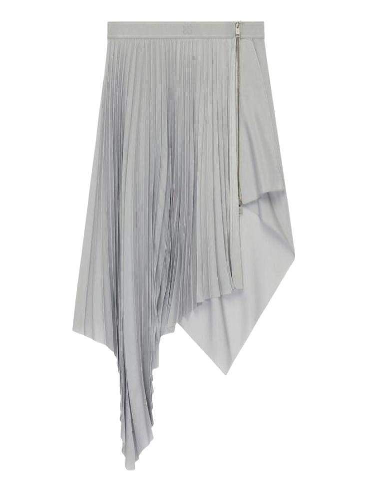 GIVENCHY Givenchy Asymmetrical Pleated Skirt with 4G Logo Belt